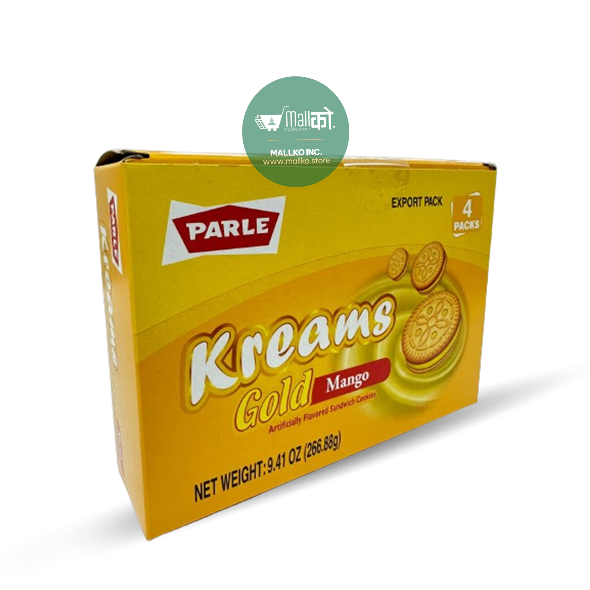 Parle Kreams Gold Mango Cookies - 266.88g #59394 | Buy Online @ DesiClik.com, USA
